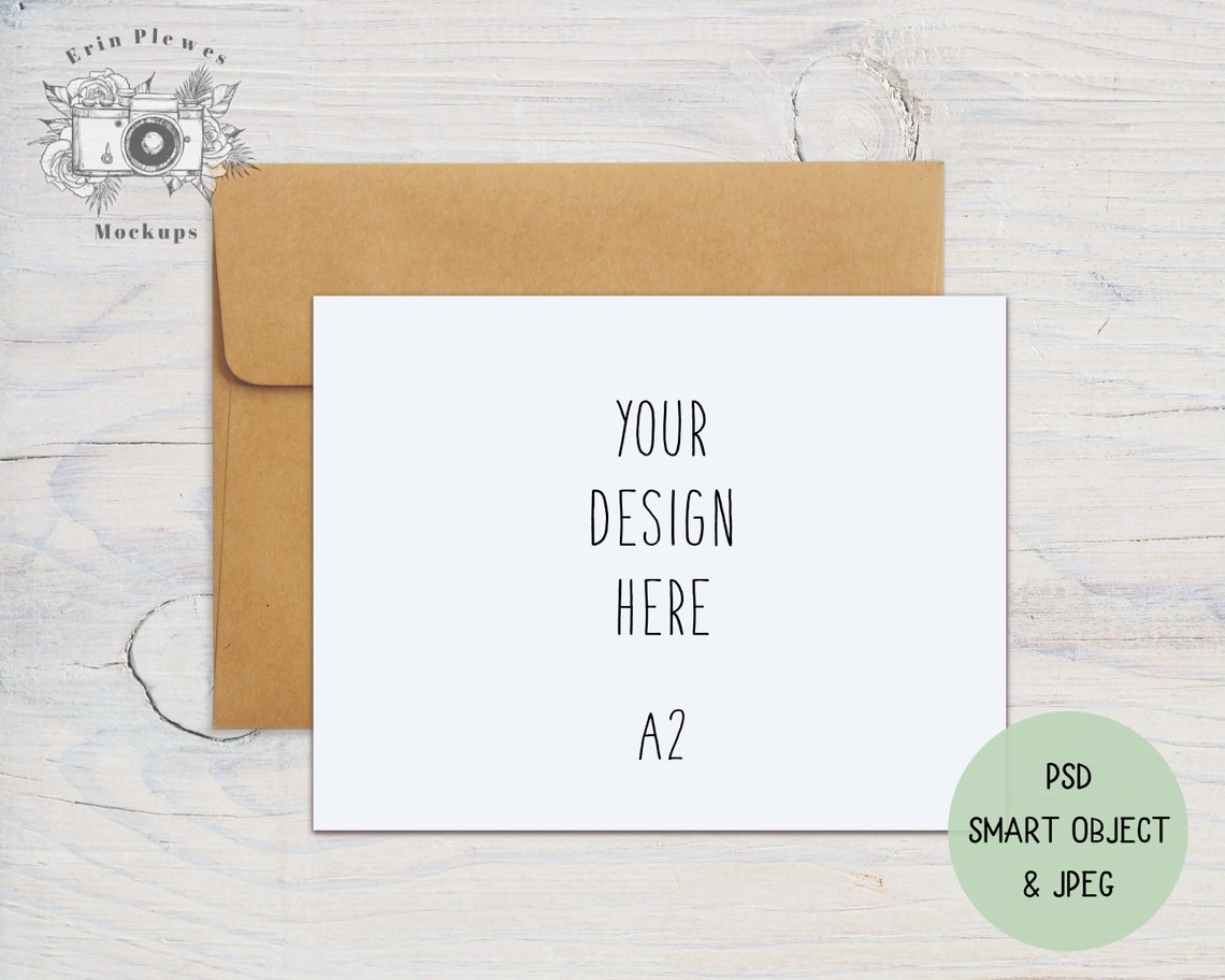 A2 Card Mock up PSD Smart Object A2 Flat Card Mock Up - Etsy