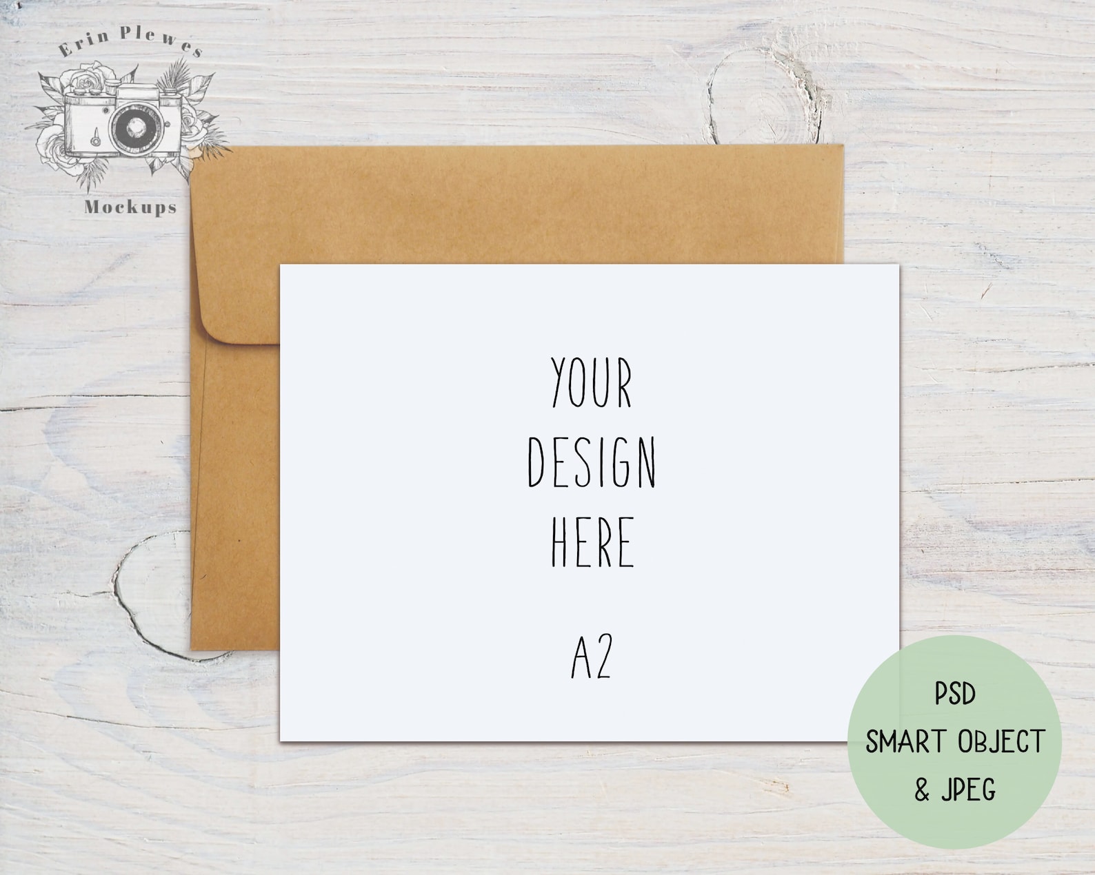 A2 Card Mock up PSD Smart Object, A2 Flat Card Mock Up, 4.25" X 5.5 ...