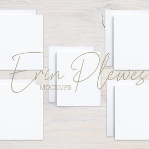 4x5 Card Mock Ups With Envelopes, Multiple Greeting Card Mock up X 5 ...