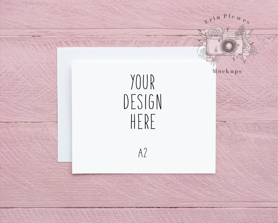 A2 Card Mockup Greeting Card Mock up With White Envelope on | Etsy