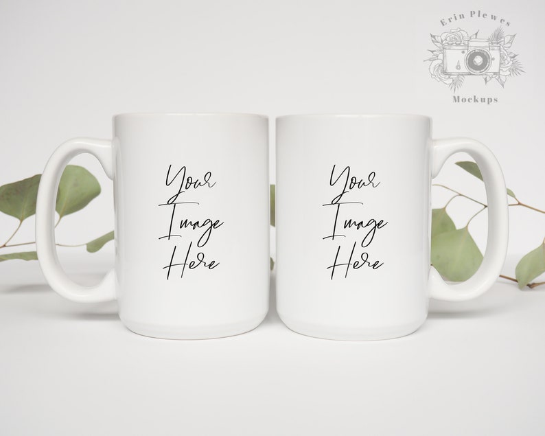 2 Mugs Mug Mockup Coffee Mug Mockup 15oz Double Side Mug - Etsy