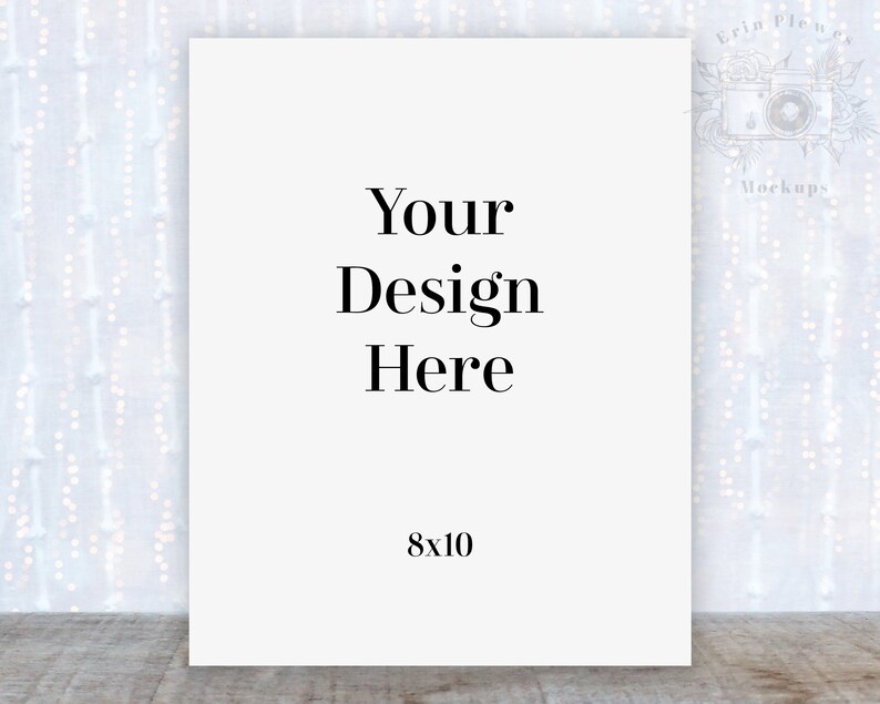 8x10 Poster Mockup, 8"x10" Print Mock Up, Minimalist Paper Mock-up for ...