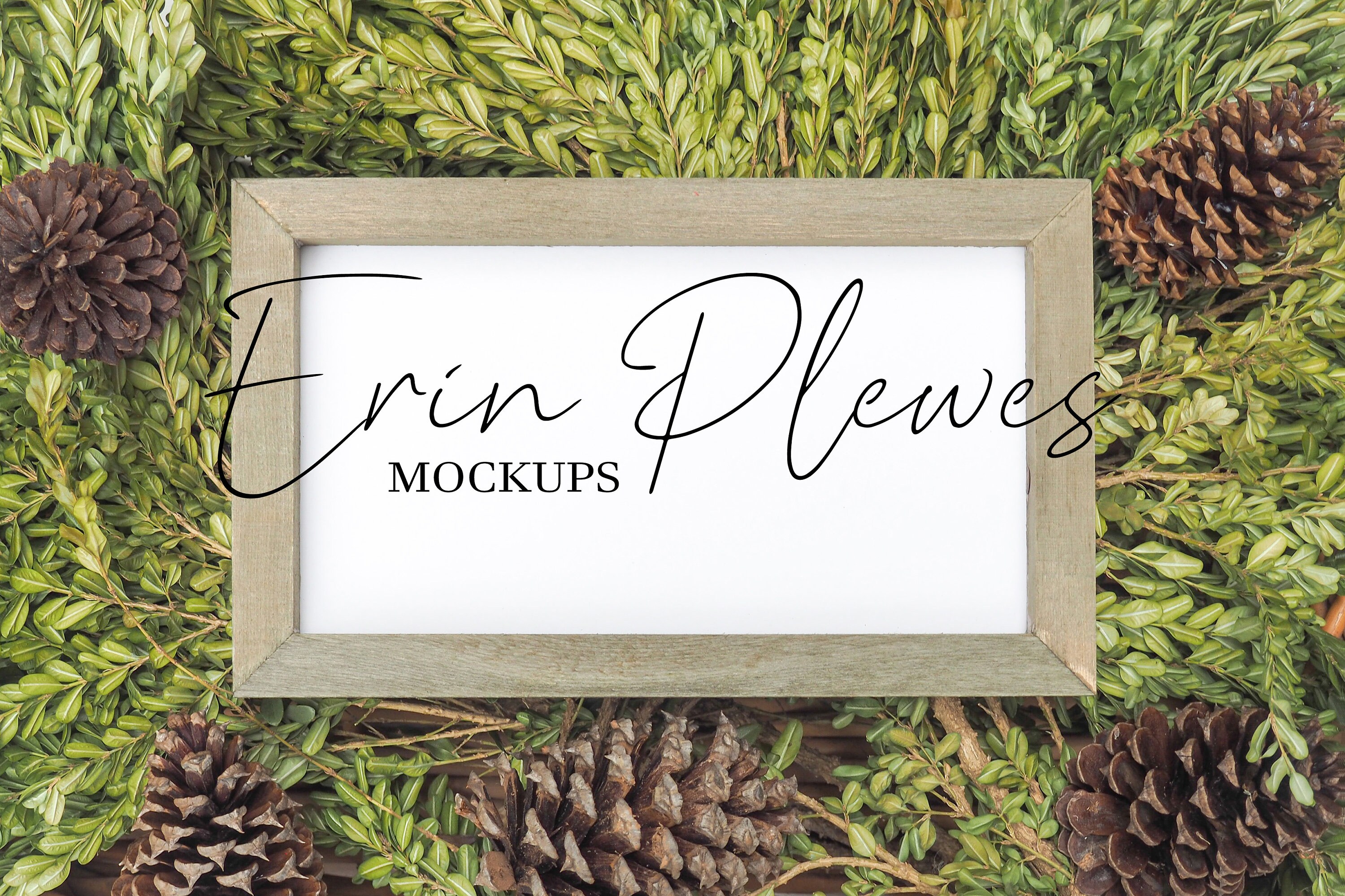 Farmhouse Sign Mockup, Frame Mockup With Rustic Wood in Nature, Fall ...