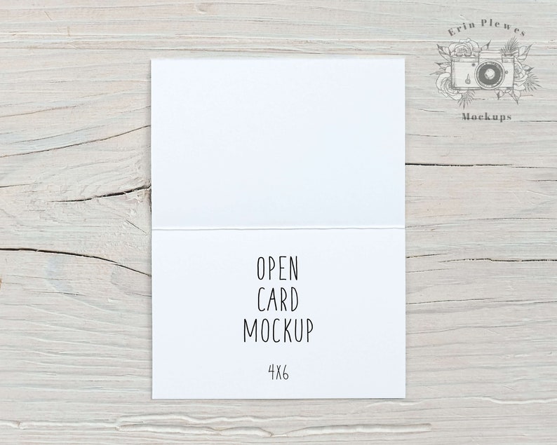 Card Mockup Front and Back 4x6 Open Card Mock Up Interior | Etsy