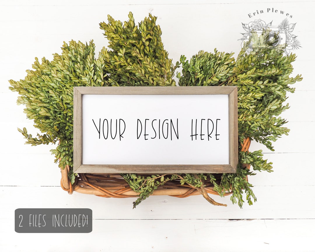 Wood Sign Mockup, Rustic Wood Frame Mock-up, Farmhouse Style Mock Up ...