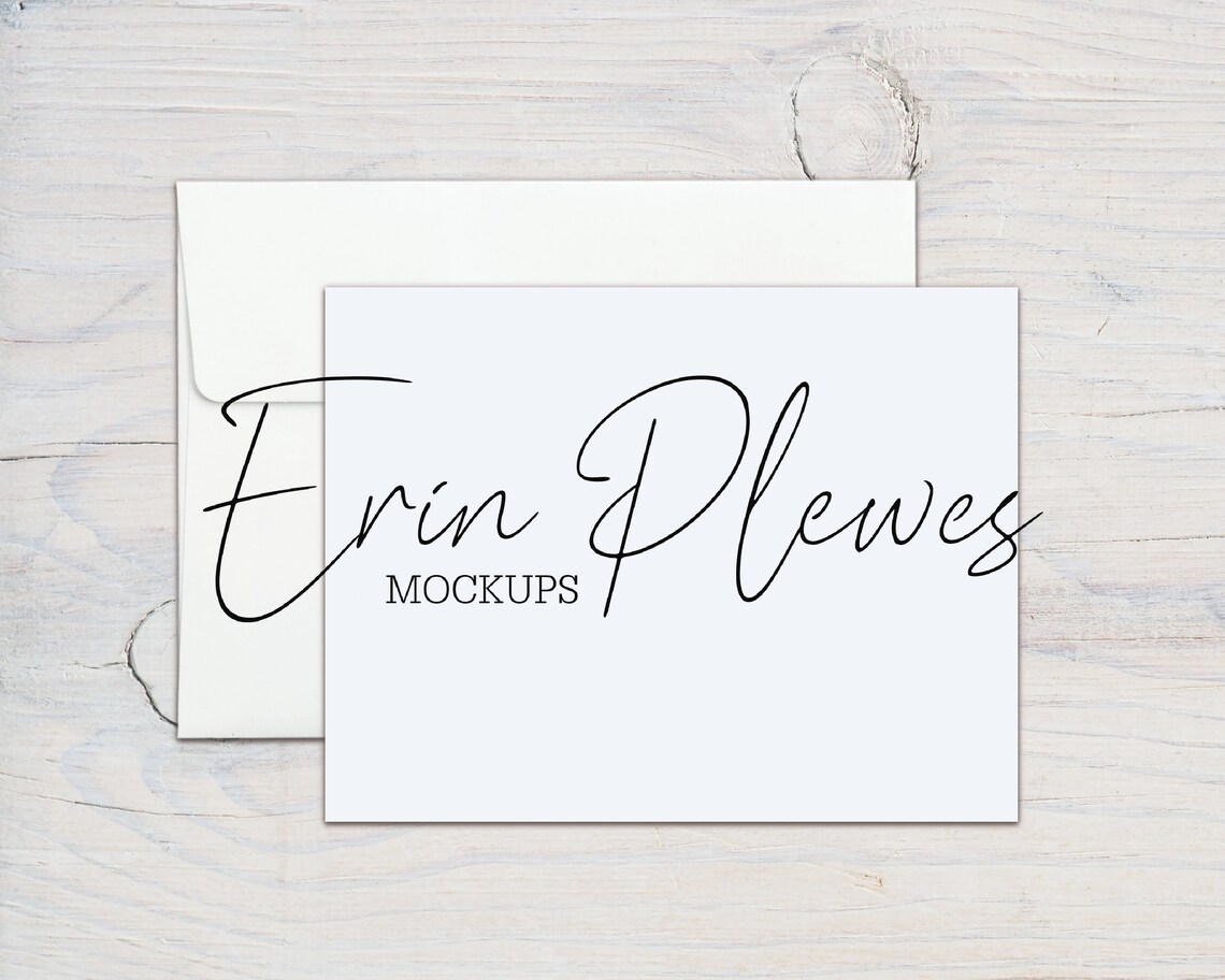 Greeting Card Mockup PSD Smart Object, A2 Flat Card Mock Up, 4.25" X 5. ...