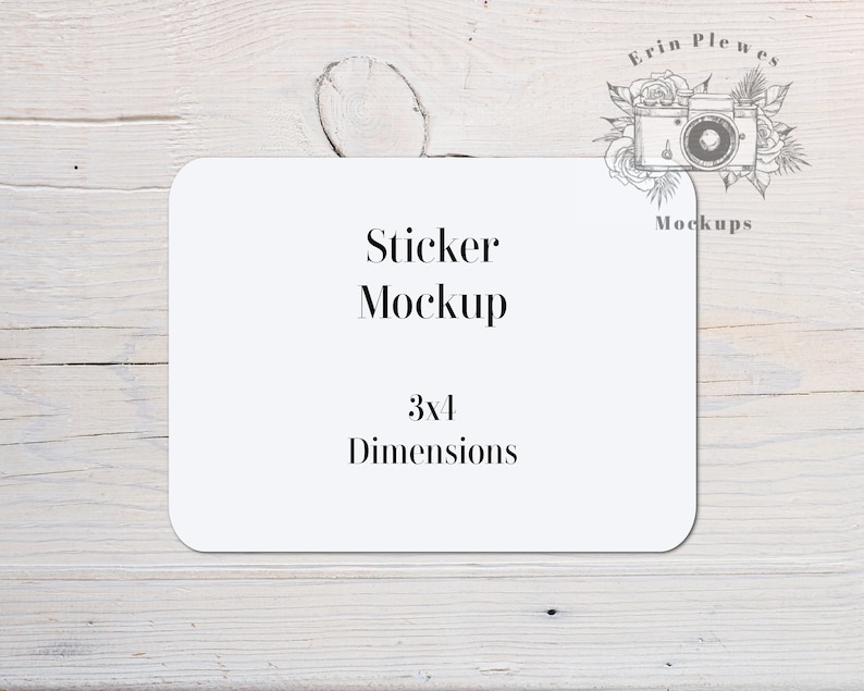 Sticker Mockup 3x4 Label Mock up 3x4 Rounded | Etsy