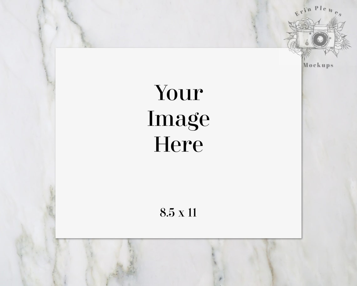 8.5x11 Print Mockup 8.5 X 11 Horizontal Poster Mockup on - Etsy