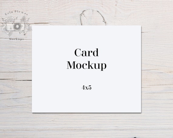 4x5 Card Mockup Invitation Mockup Rustic Wedding Invite Flat | Etsy