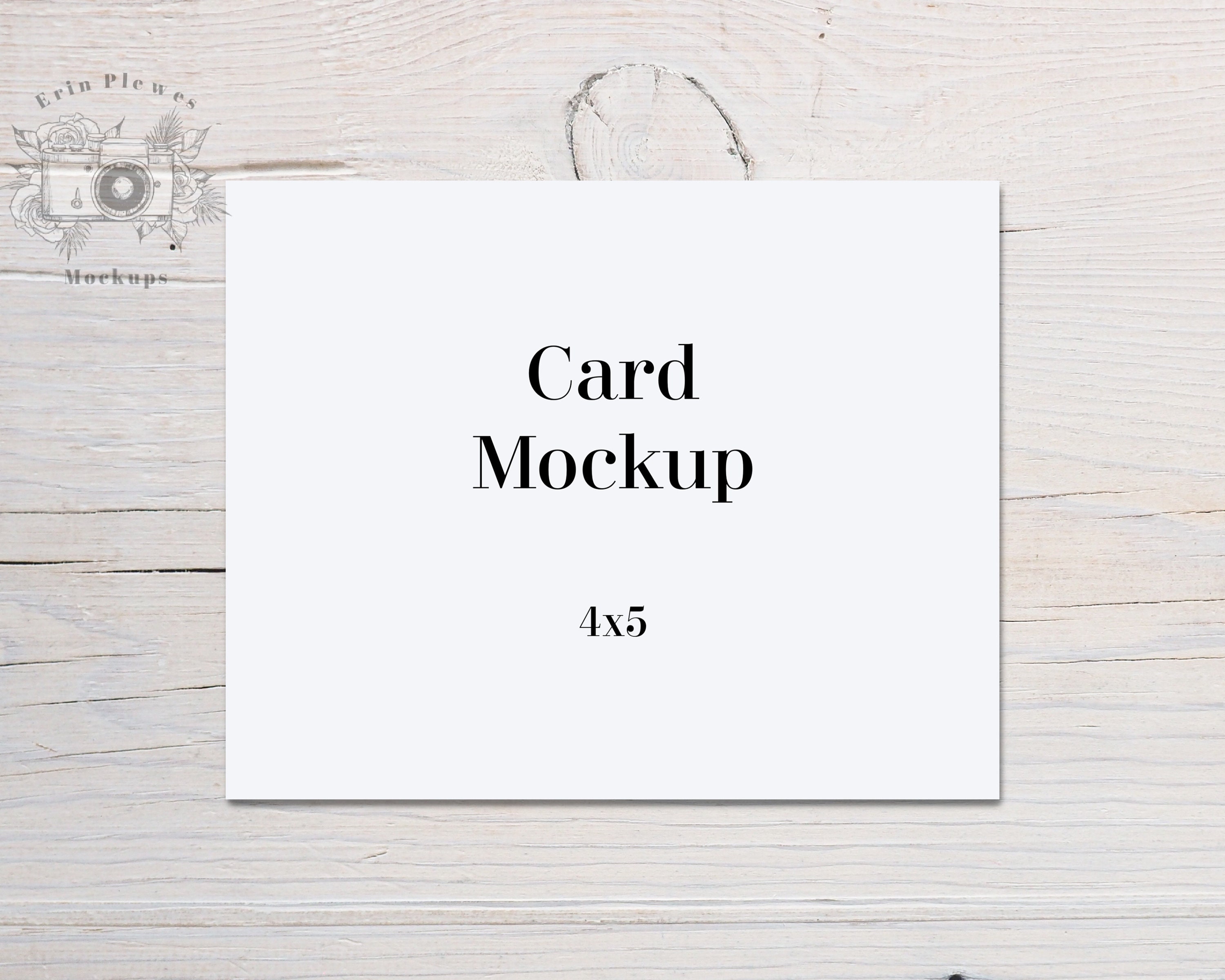 4x5 Card Mockup Invitation Mockup Rustic Wedding Invite Flat | Etsy