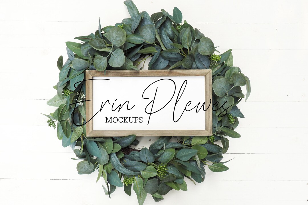 Wood Sign Mockup, Rustic Farmhouse Sign Mock-up, Reverse Canvas Sign ...