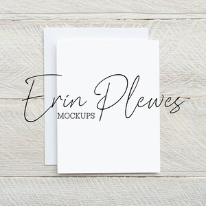 A2 Card Mockup White Envelope, Thank You Card Mock up for Rustic ...