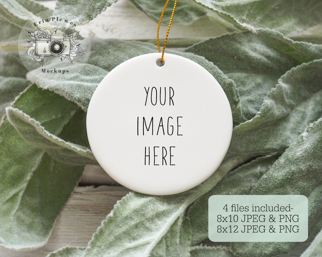 Christmas Ornament Mockup, Round Ornament Mock-up, Ornament Mock up ...