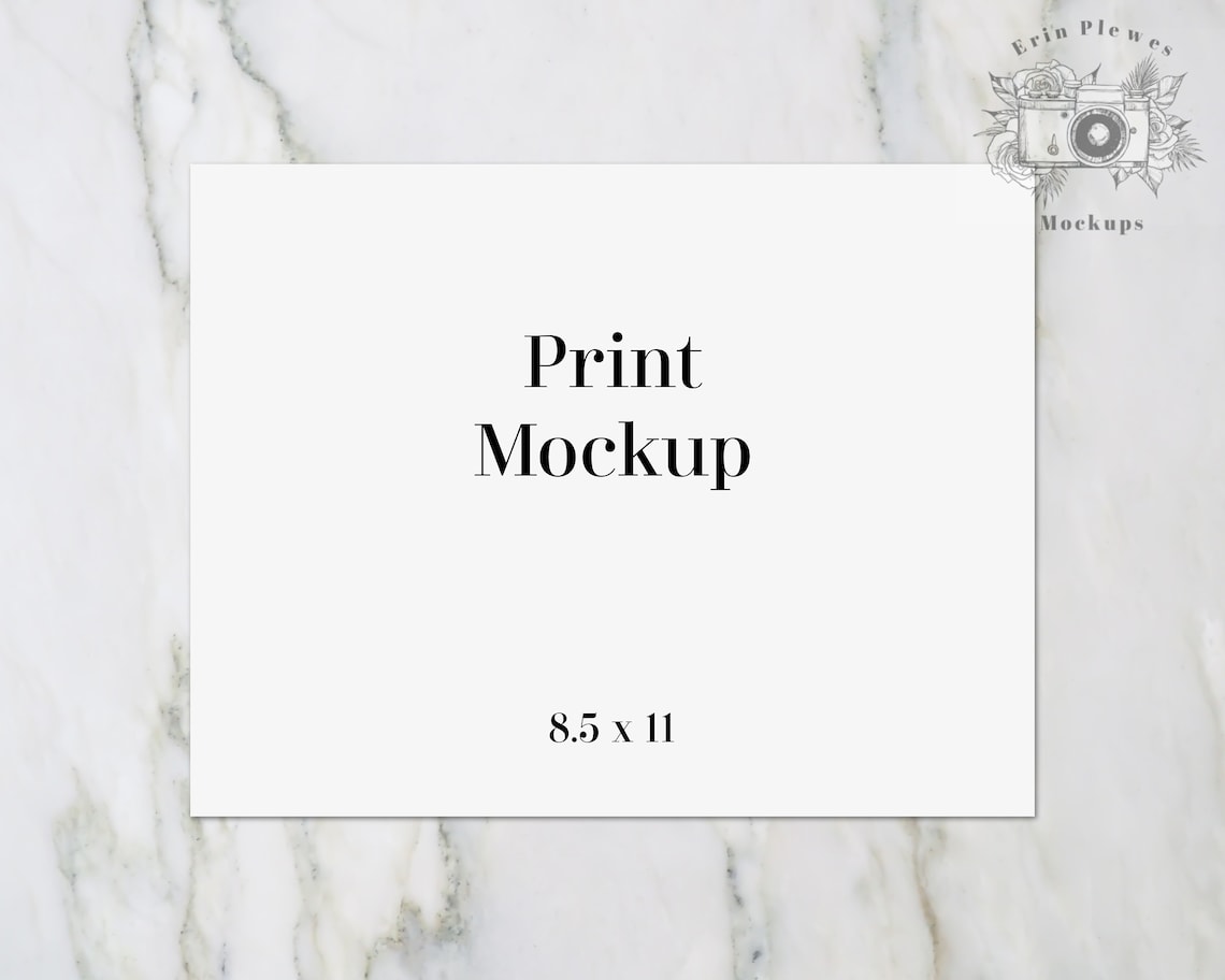 8.5x11 Print Mockup 8.5 X 11 Horizontal Poster Mockup on - Etsy