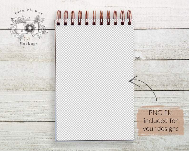 Spiral Notebook Mockup Notebook Mock up on Rustic Shiplap - Etsy