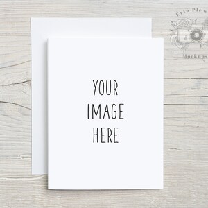 A2 Greeting Card Mockup With White Envelope, Thank You Card Mock-up for ...
