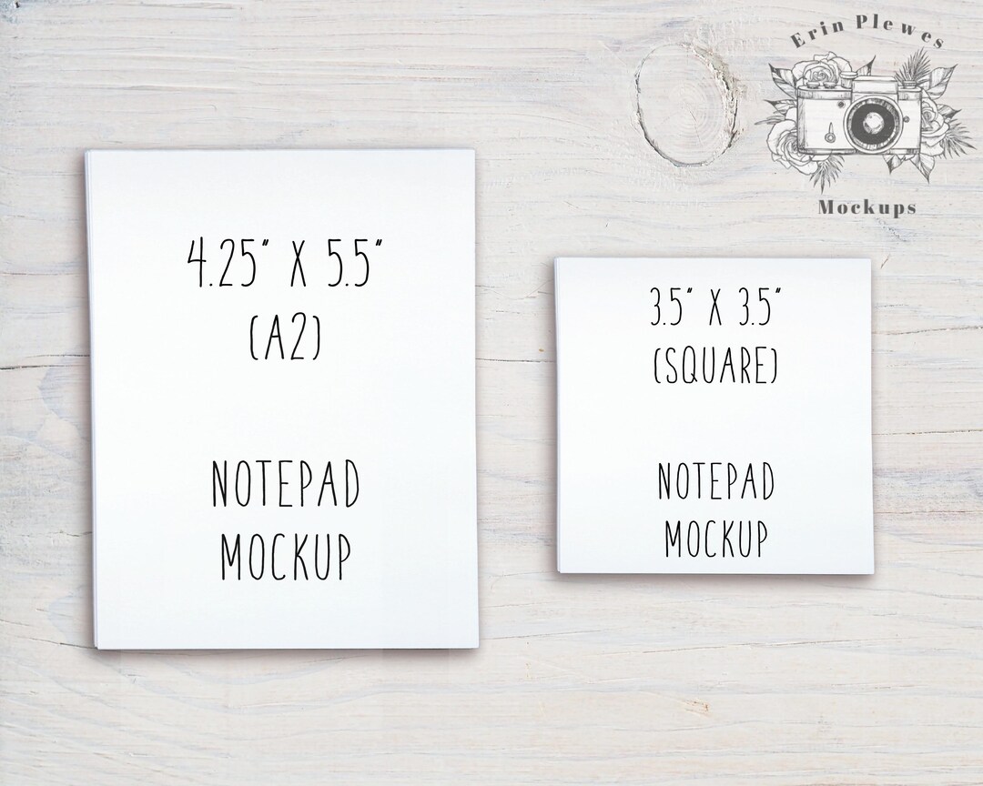 Notepad Mockup A2 and Square, to Do List Mock Up, Minimalist Stationery ...