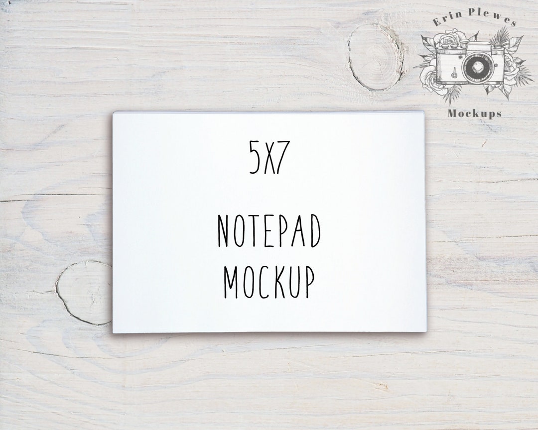 Notepad Mockup 5"x7" Landscape, to Do List Mock Up, A7 Minimalist ...