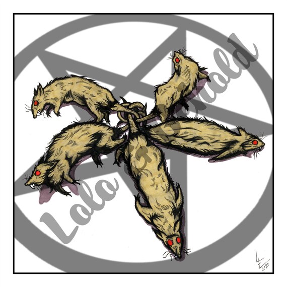 Rat King 8x8 or 10x10 Fine Art | Etsy