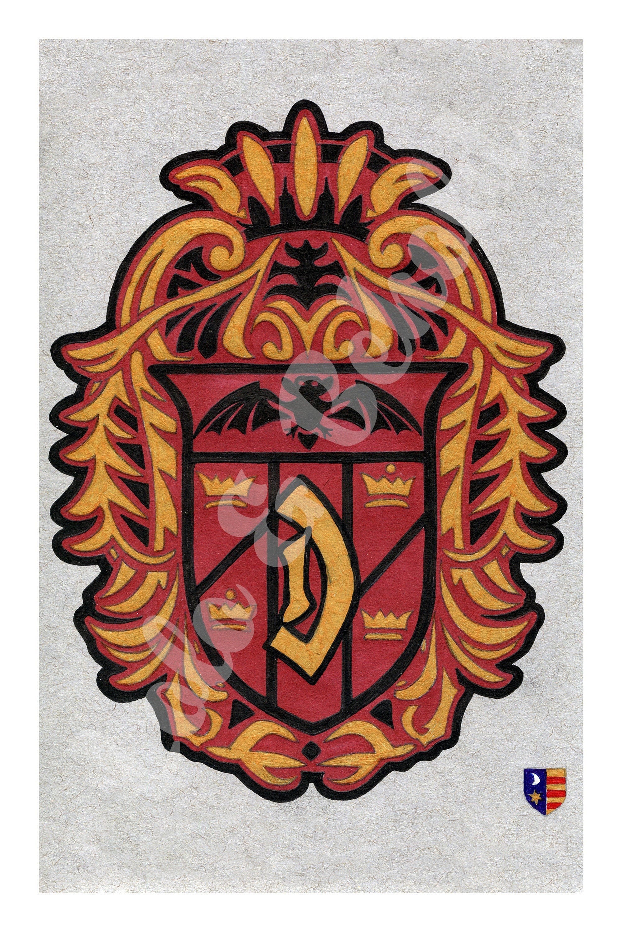 Crest of Dracula | 8x12 Art Print - Etsy