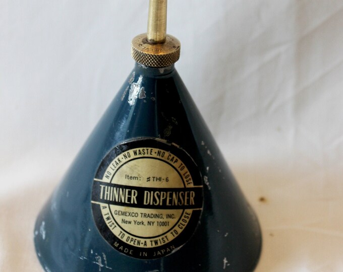 Vintage 1960's Artist's Paint Thinner Dispenser Blue Can With Label - Etsy