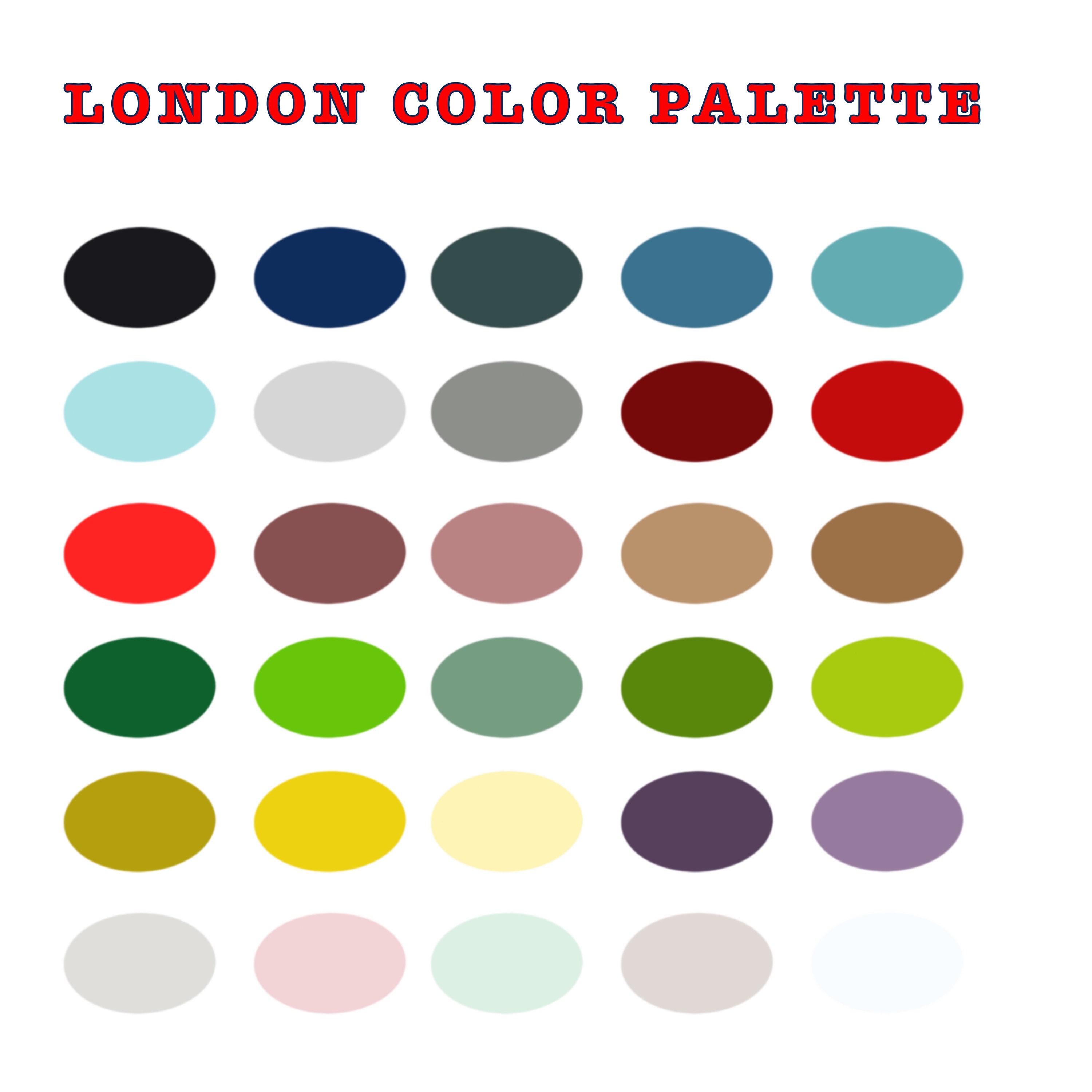 LONDON COLOR PALETTE for Procreate Swatch Download for Ipad | Etsy