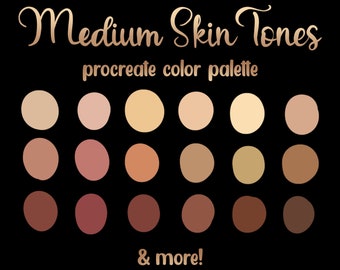 PROCREATE COLOR PALETTE // Skin Tones // 30 Colors for iPad Procreate ...