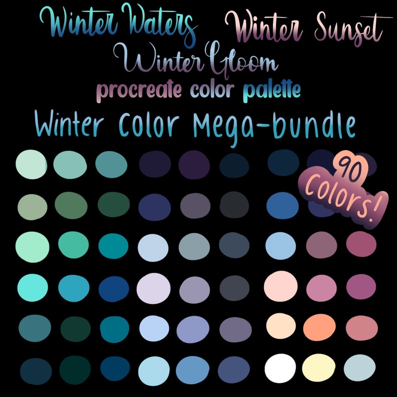 Ultimate Winter Procreate Color Palette - Etsy