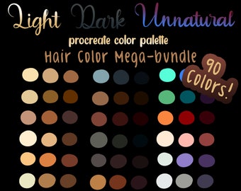 Procreate Color Palette,purple Hair Tones,hair Color,hair Blending,hair ...