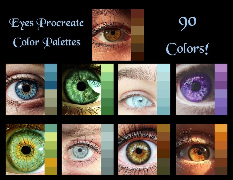 Eye Colors Procreate Color Palette - Etsy