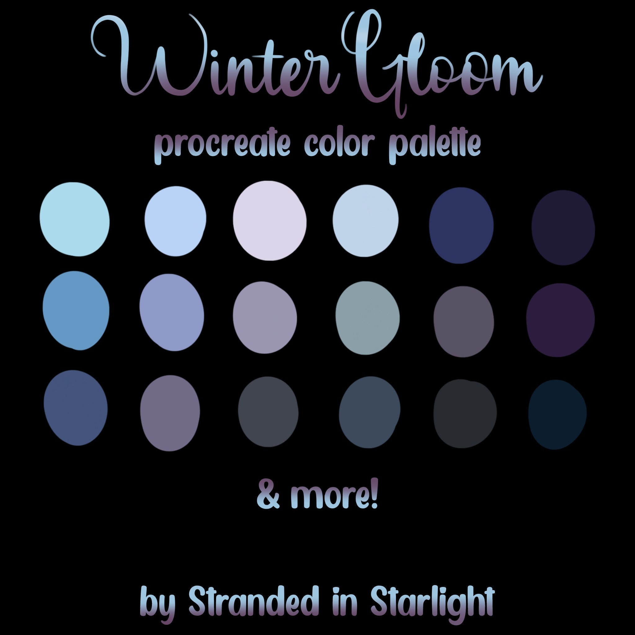 Winter Gray Procreate Color Palette - Etsy