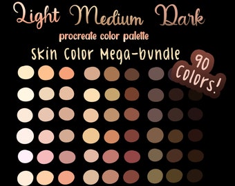 Basic Skin Tones Procreate Color Palette Bundle iPad Procreate Tools ...