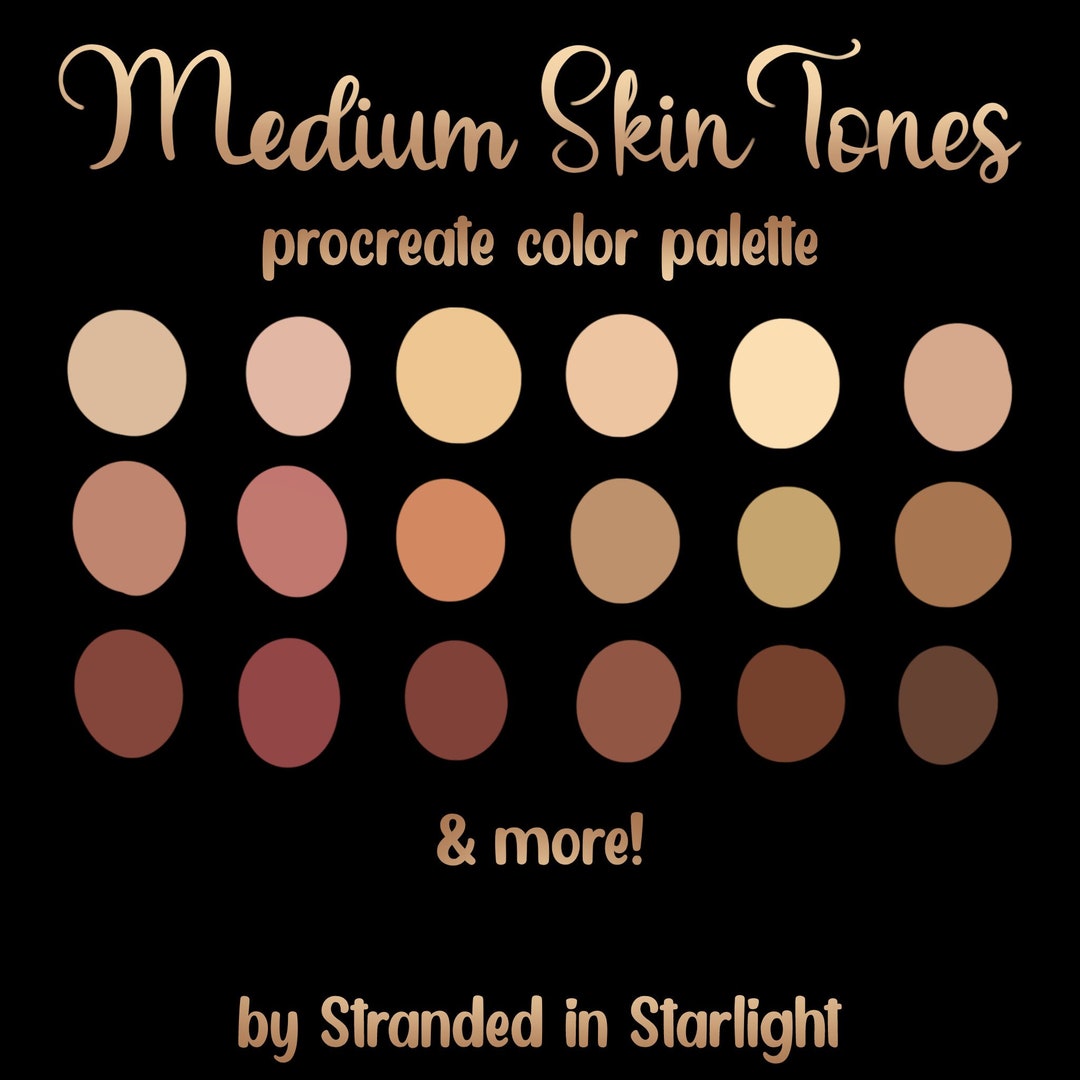 Medium Skin Tones Procreate Color Palette - Etsy