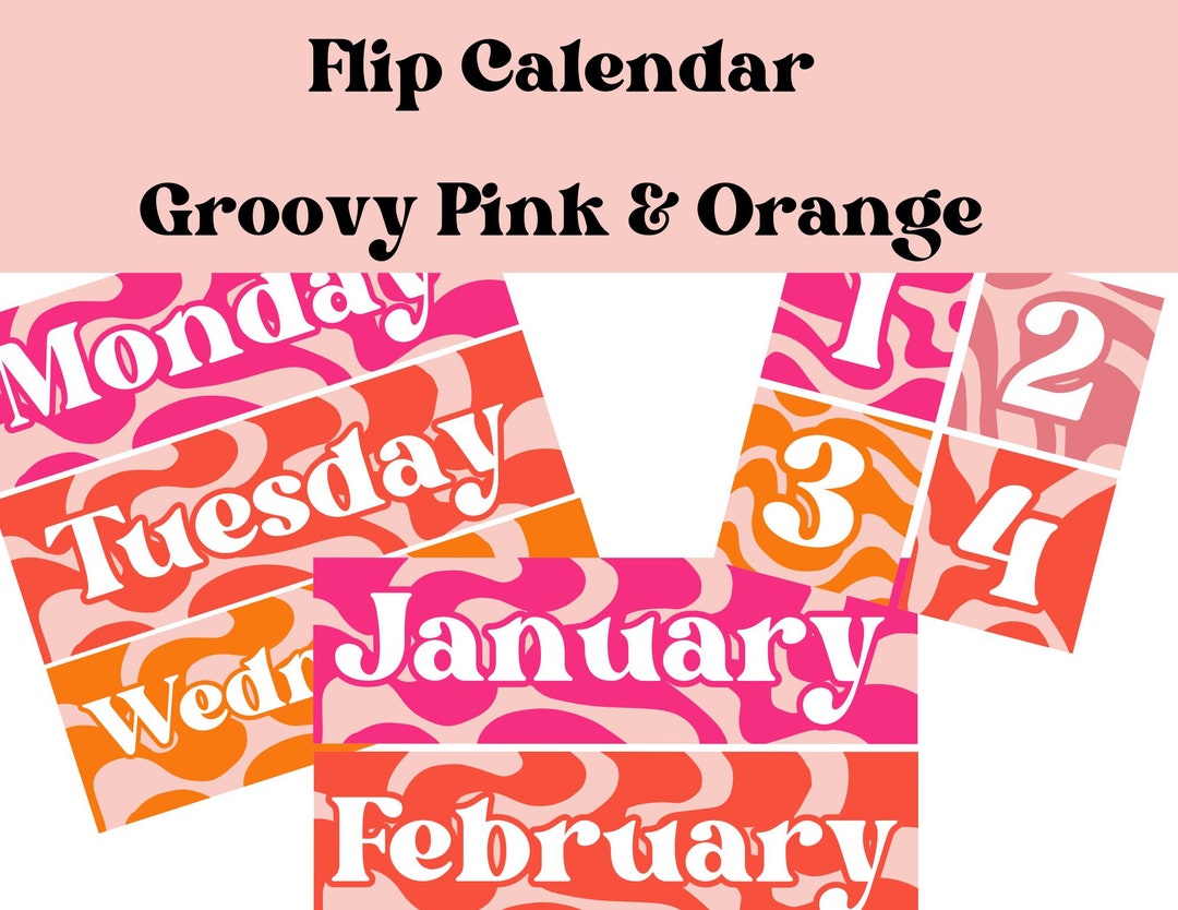 Disco Groove Flip Calendar Wall PDF - Etsy