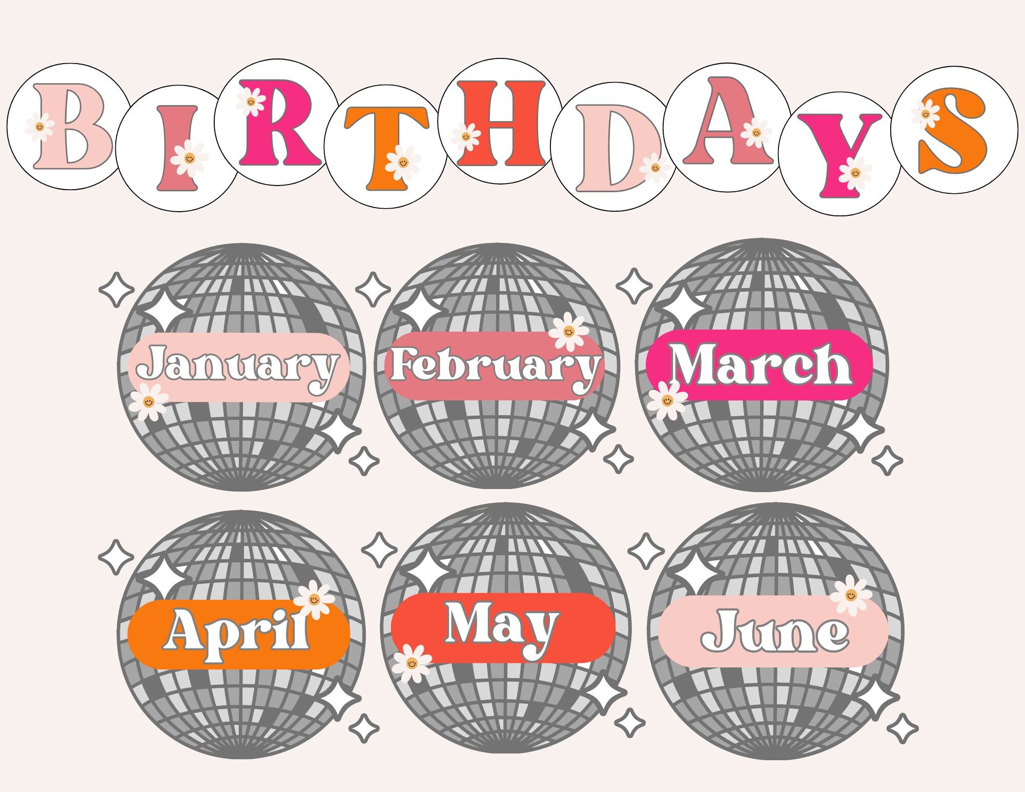 Disco Groove Birthday Bulletin Board Wall PDF - Etsy