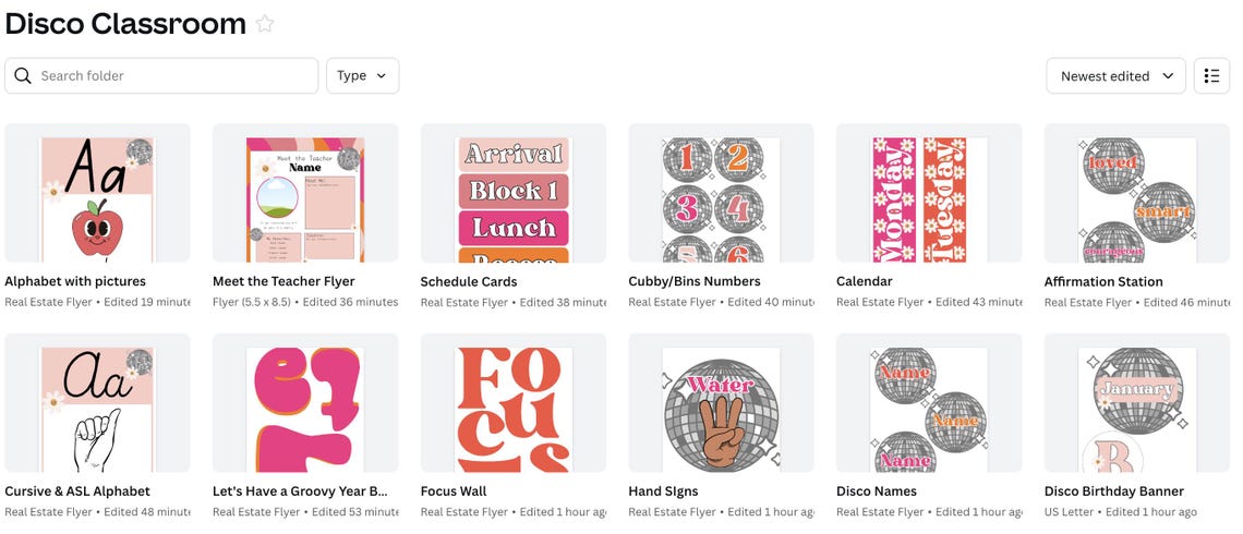 Disco Classroom Bundle DIGITAL DOWNLOAD - Etsy