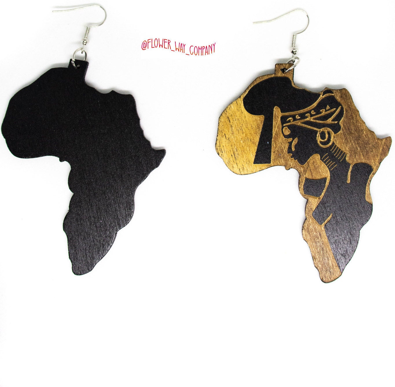 Queen Earrings, Soulful Earrings, Africa Shaped Earrings, Ethnic ...