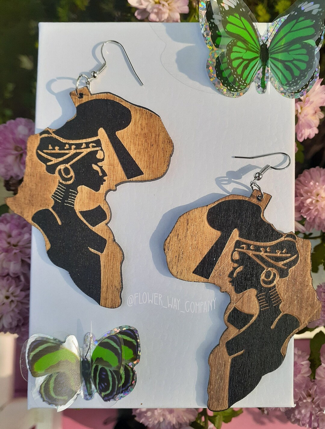 Queen Earrings, Soulful Earrings, Africa Shaped Earrings, Ethnic ...