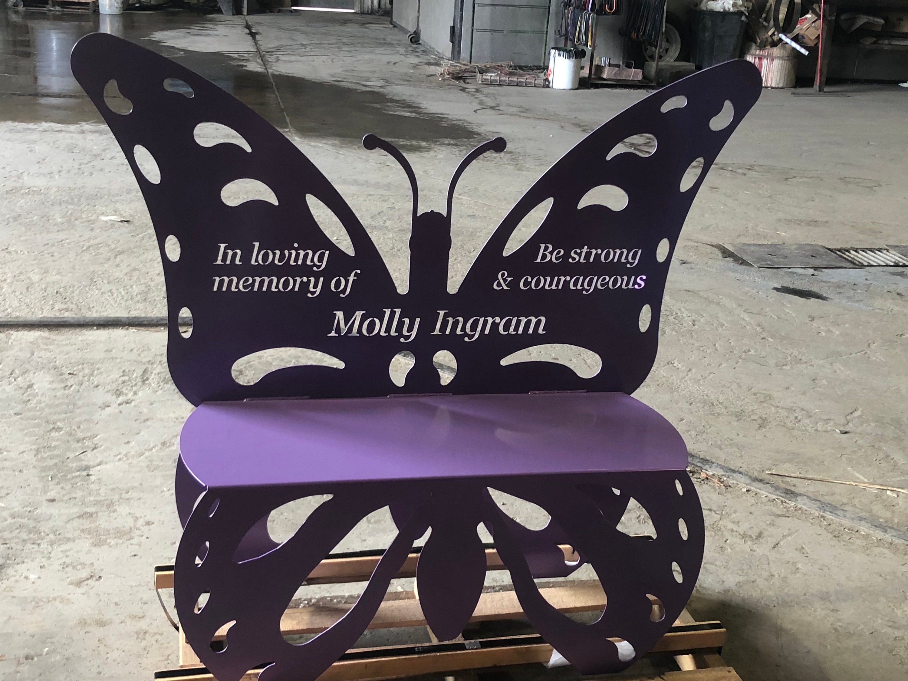 Memorial Bench Bench Butterfly Custom Bench - Etsy Canada