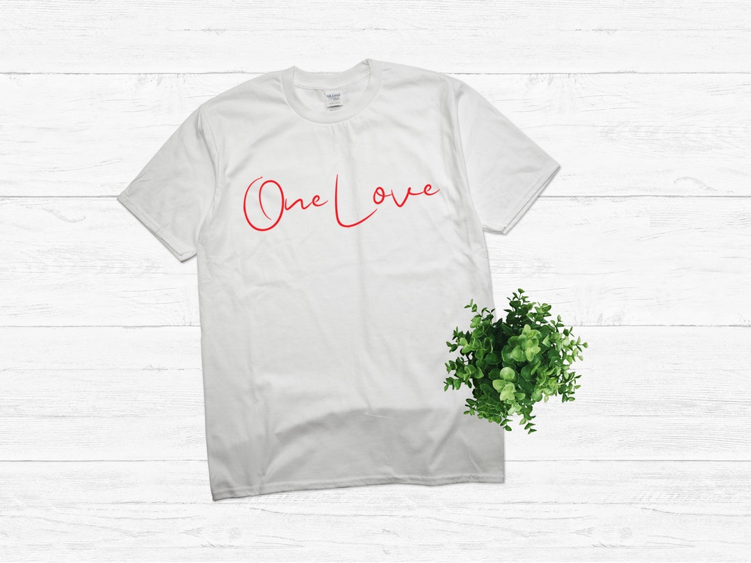 One Love T Shirt, Love T-shirt. Gift for Fiance. Gift for Him, Her ...