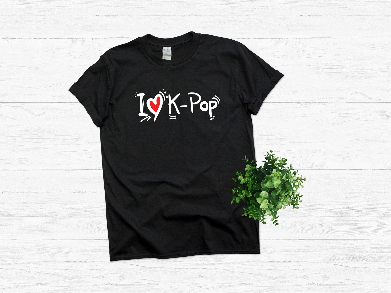 Korean I Love K-pop T Shirt Kpop CUTE K-pop Shirt K-pop | Etsy