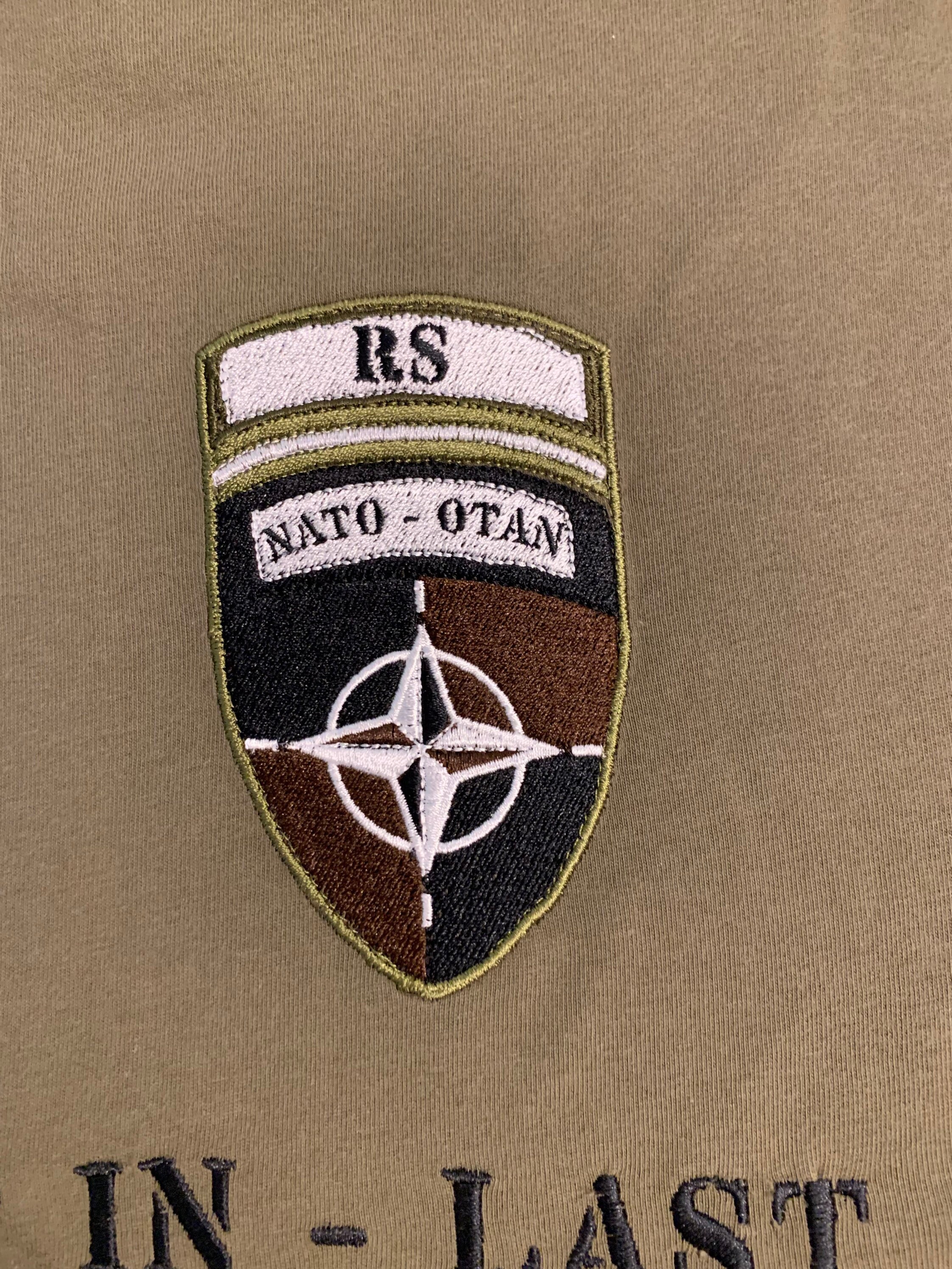 NATO RESOLUTE Support Badge Last in Last Out Application Embroidery ...