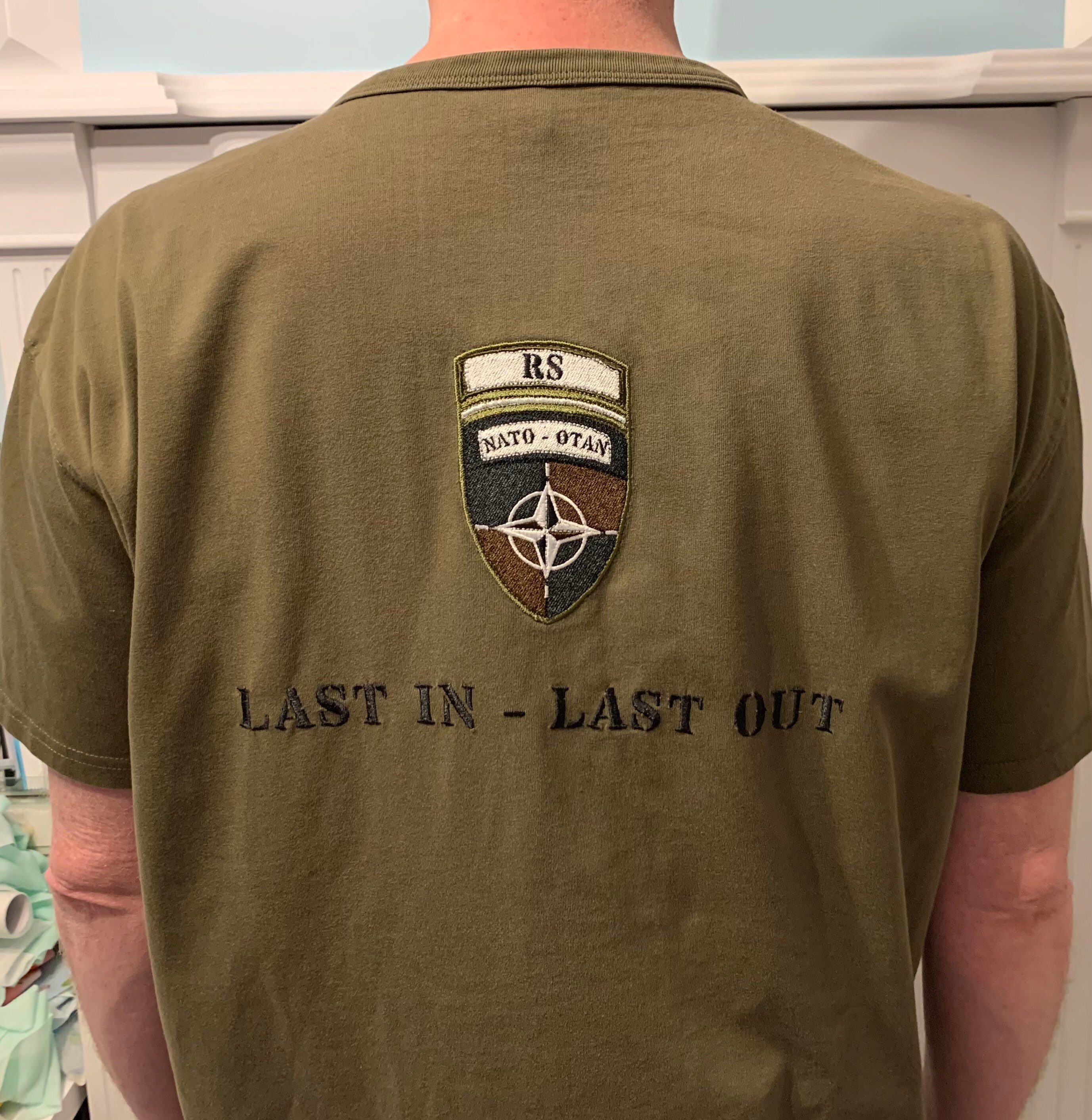 NATO RESOLUTE Support Badge Last in Last Out Application Embroidery ...