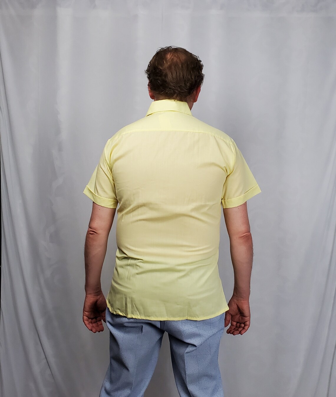 A Beautifully Made Vintage 70 Button up Short Sleeve Lemon - Etsy