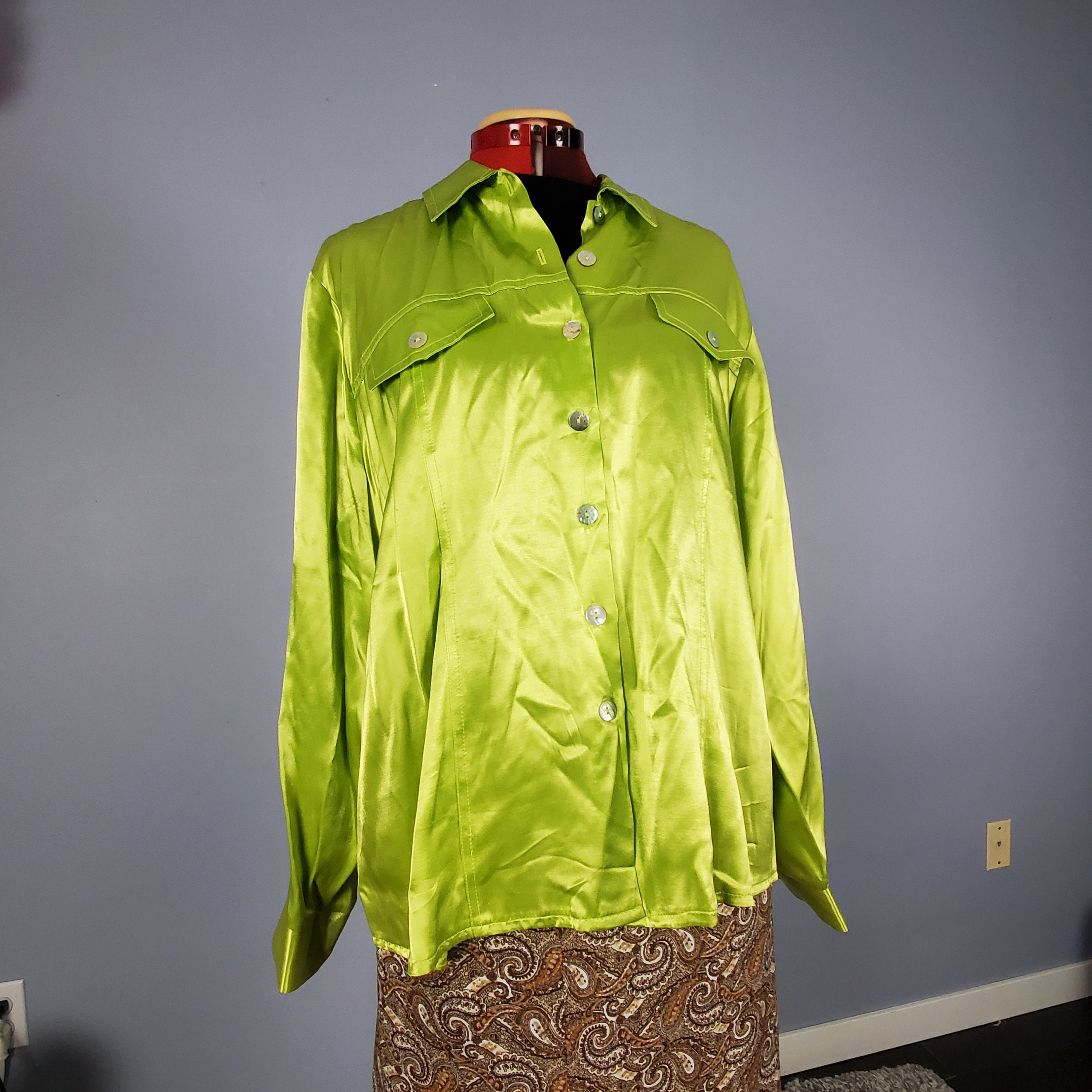 Elevate Your Wardrobe With a Beautiful Vintage Chartreuse Blouse or ...