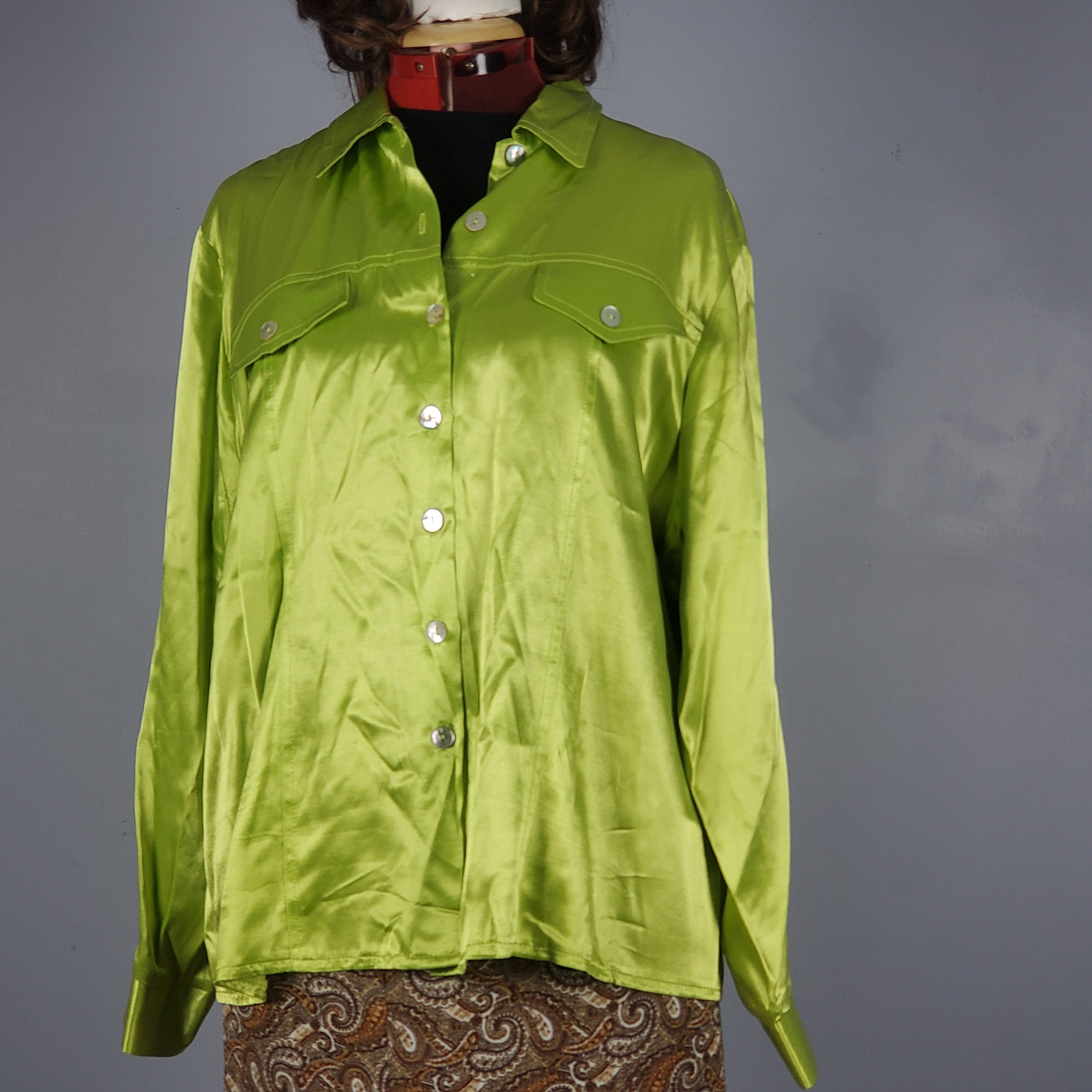 Elevate Your Wardrobe With a Beautiful Vintage Chartreuse Blouse or ...