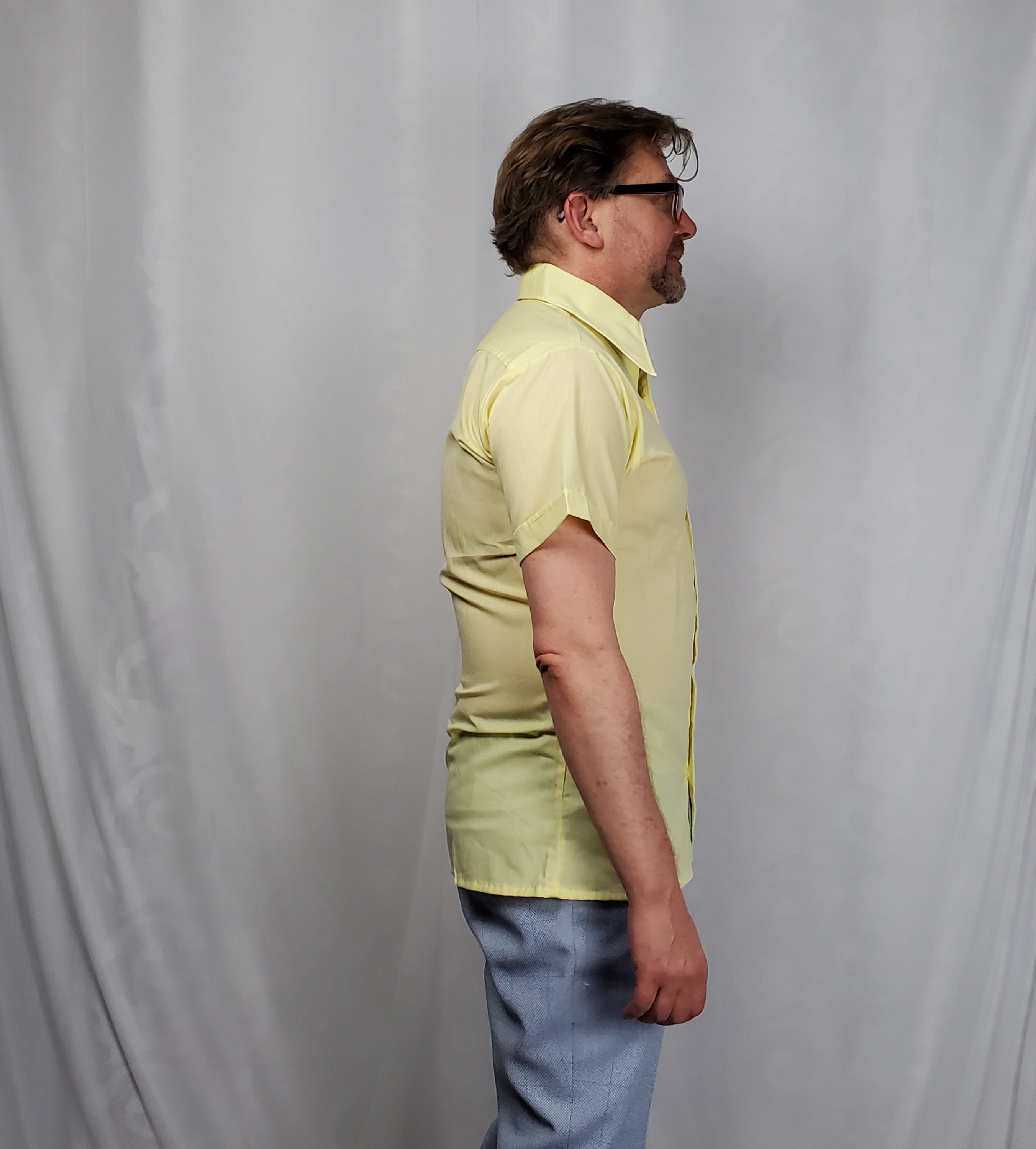 A Beautifully Made Vintage 70 Button up Short Sleeve Lemon - Etsy
