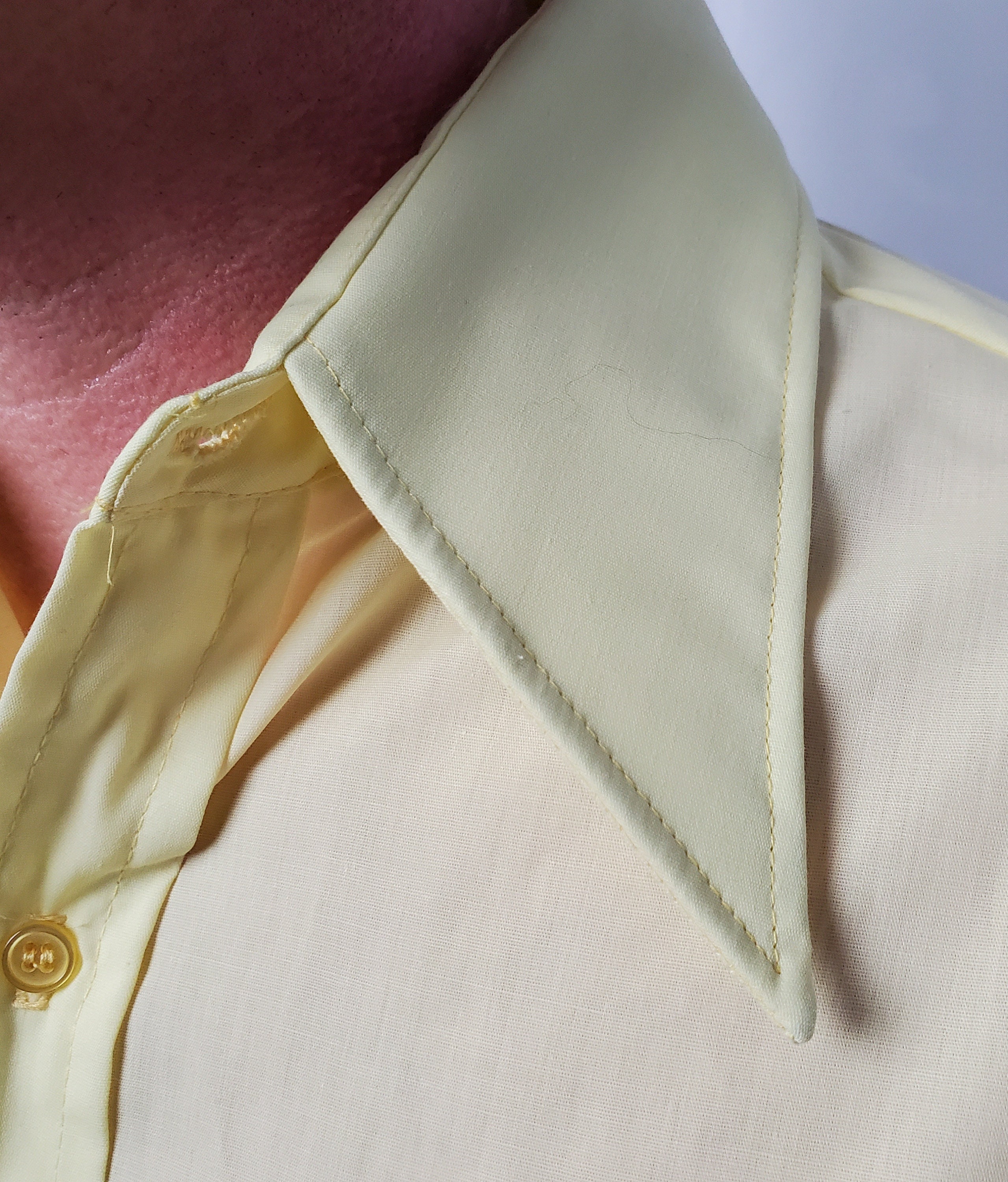 A Beautifully Made Vintage 70 Button up Short Sleeve Lemon - Etsy