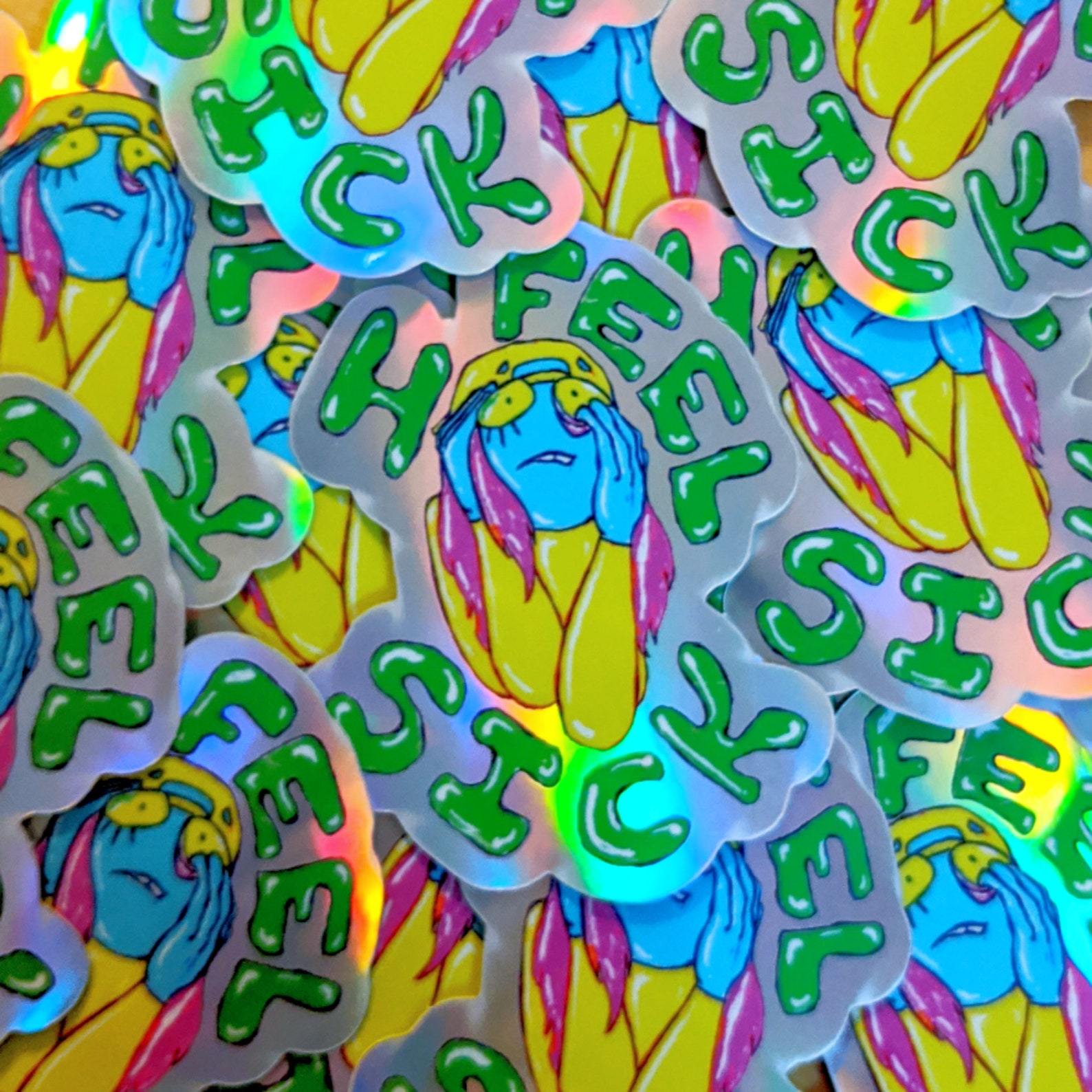 I Feel Sick Sticker | Etsy