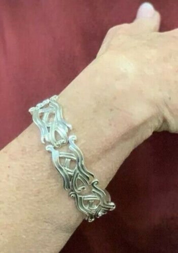 Vintage Pedro Castillo Sterling Silver Panel Link Bracelet - Etsy